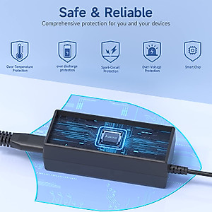 19v 3.42A 65W Laptop Charger AC Adapter for Toshiba Satellite C55 B5201 C655 C850 C50 L755 C855D L655 S5150 L745 P50 C55D S55 Portege Z30 Z930 Z830 Satellite Radius 11 14 15 AC DC Power Supply Cord