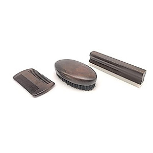 ZP Natural Beard Grooming Kit For Men - European Vintage Style w/Beard Comb, Beard Brush, Beard Bar - Focusing On Men's Beard Care, Mastering The Beards Of Men All Over The World