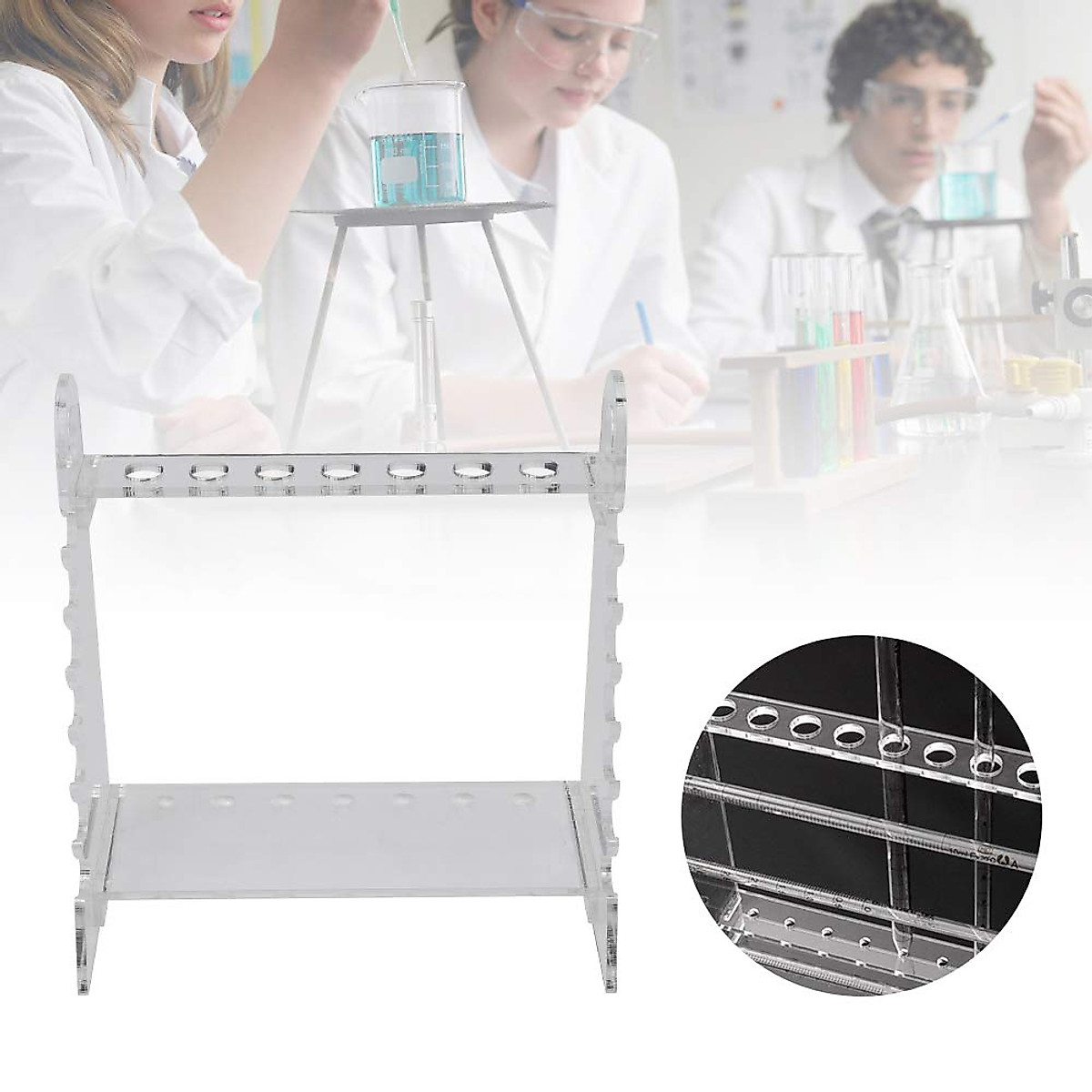 1.5cm Hole Diameter Pipette Supporting Holder Pipettor Stand Pipette Rack Pipette SupportPipette Holder for Lab School Supplies