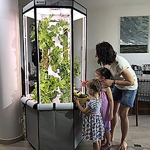 Aerospring Indoor Hydroponic Growing System 2.0 – Grow 27 Lettuce, Vegetable, Herb & Fruiting Plants | Includes Grow Tent, 150W LED Grow Lights, Fan & Wheels for Indoor Gardening
