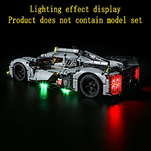 GEAMENT LED Light Kit Compatible with Lego Peugeot 9X8 24H Le Mans Hybrid Hypercar - for Technic 42156 Model Set (Model Set Not Included)