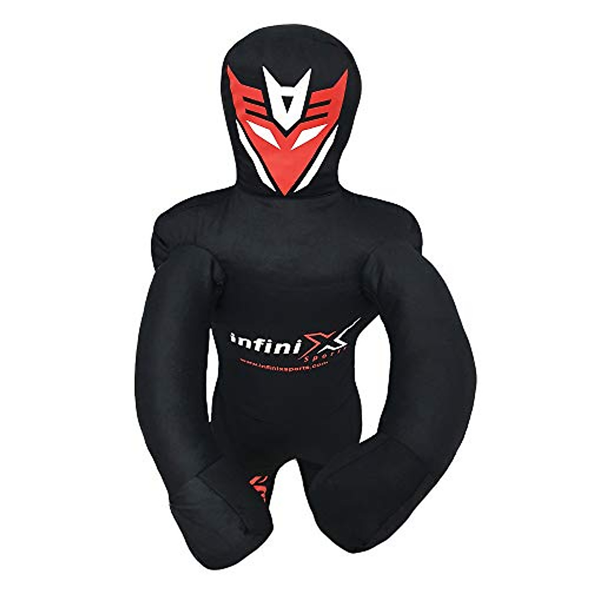 Infinix Sports Kids Grappling Dummy BJJ Wrestling Dummy for Kids Youth MMA Boxing Dummies Brazilian Jiu Jitsu Dummy Children Punching Dummy 110cm UNFILLED (Black)