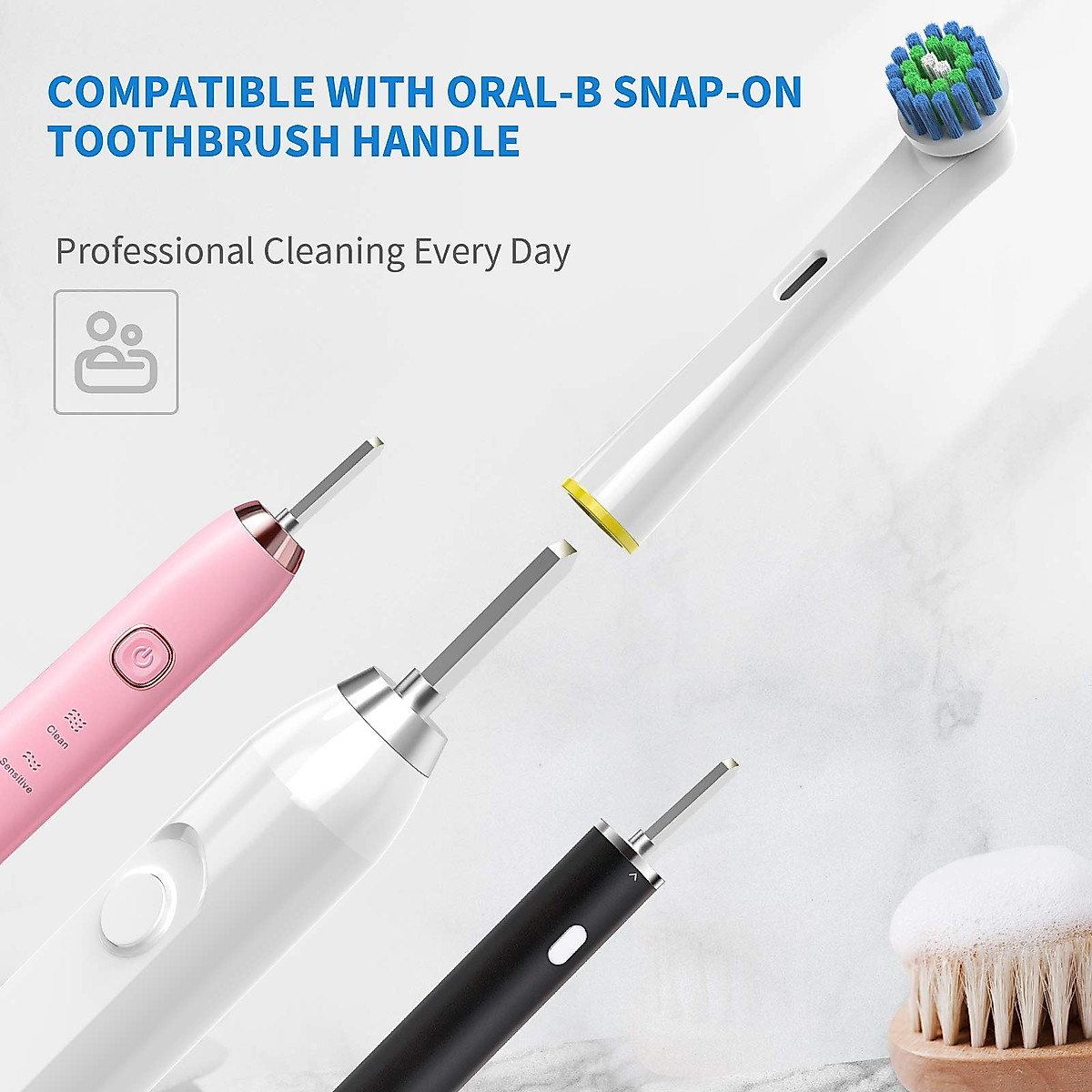 Best Replacement Toothbrush Heads for Oral-B,Compatible with Oral-B Braun Electric Toothbrush, 4 Count