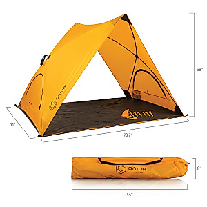ONIVA - a Picnic Time brand - Pismo A-Frame Beach Tent - Pop Up Tent - Beach Shade, (Light Orange)