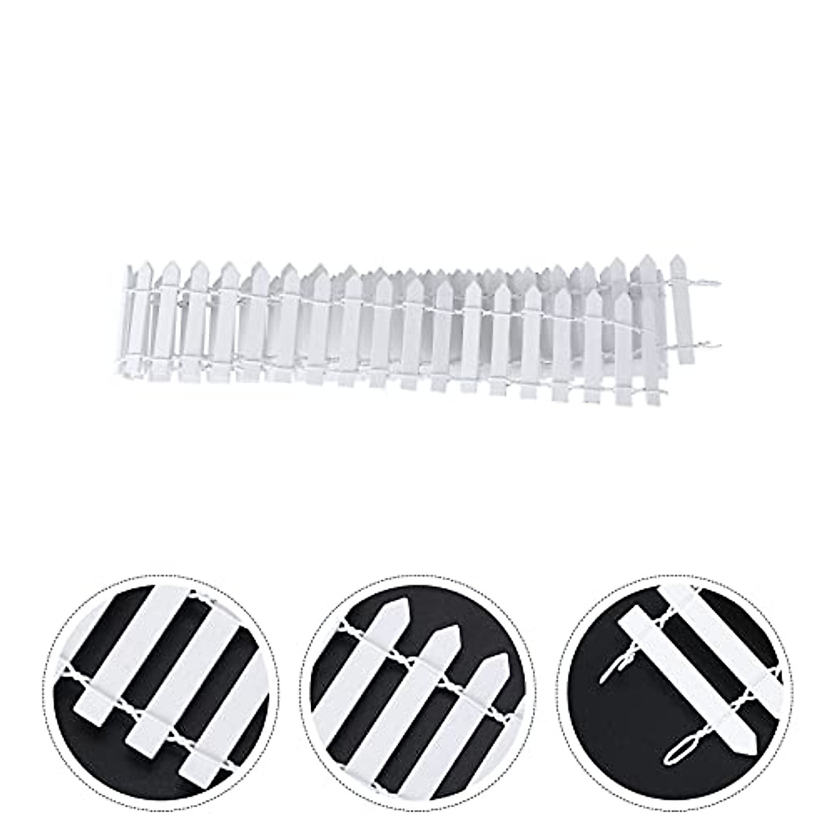 White Picket Fence Christmas Tree Fence Christmas Decorations Birthday Gift Kids Dollhouse Panel Fence Miniature Fence for Crafts Glass Panel Small Wooden Baby Ornaments