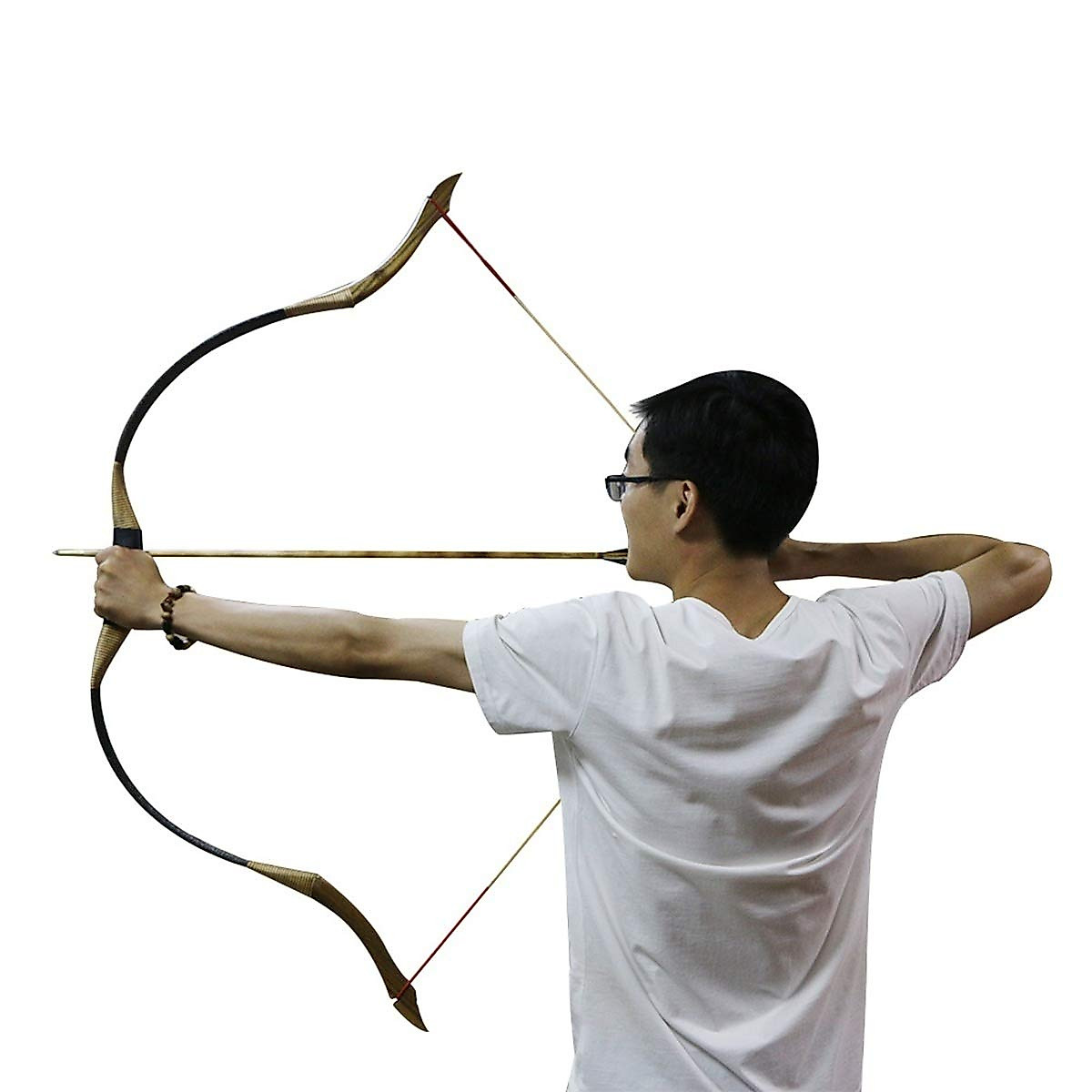 Traditional Archery Hunting Handmade Recurve Bow Mongolian Horse Longbow (Bows)