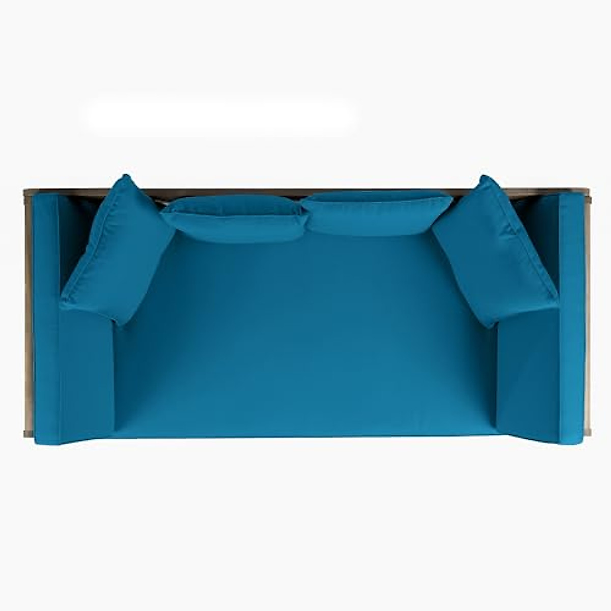 Christopher Knight Home Aldrich Outdoor Acacia Wood Expandable Daybed with Water Resistant Cushions, Dark Teal and Gray