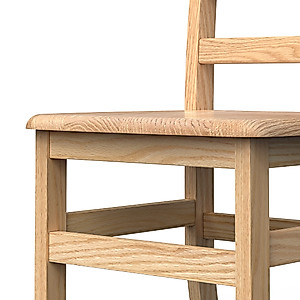 Foundations Little Scholars 16"; 2 Pack Kids Wooden School Chairs - Durable Red Oak Fully- Assembled - Kid Chairs for Daycare and Classrooms, Made in USA