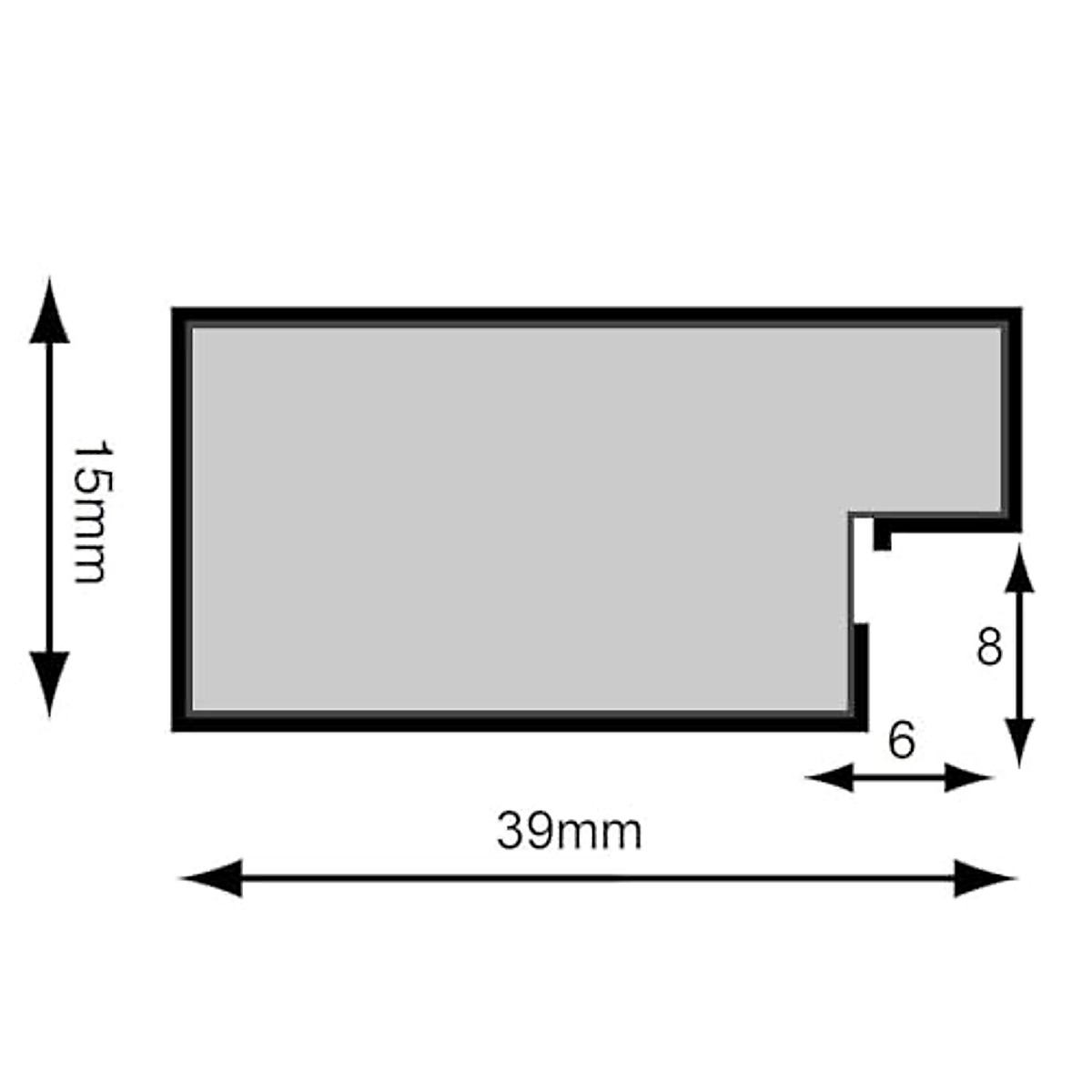 FRAMES BY POST METROGOLDWITHLTGRYMT5040CM1510 Frame, 50 x 40 cm Image Size 15 x 10 Inch Plastic Glass, Gold Light Grey Mount