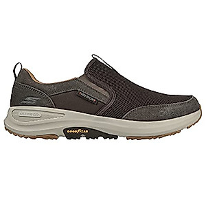 Skechers Men's Go Walk Outdoor-Athletic Slip-On Trail Hiking Shoes with Air Cooled Memory Foam Sneaker, Brown, 10 X-Wide
