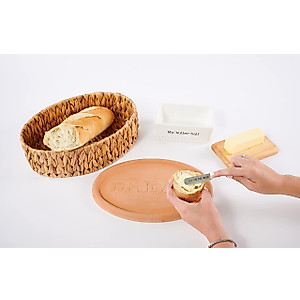 Mud Pie Terracotta Bread Warming Set, Brown, 8 1/2" x 12 1/2"