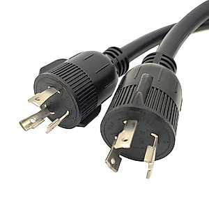 Parkworld 62725 Combiner, Household (2) L5-30 Plug to Generator Twist Lock L14-30 Receptacle Female Y Adapter Cord (3 FT)