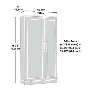 Sauder HomePlus Storage Pantry cabinets, L: 35.35" x W: 17.01" x H: 71.18", Sienna Oak