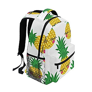 Qilmy Pineapple Backpack for Girls for School Backpacks