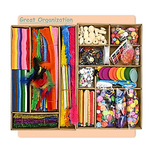 Darnassus 2000+ Craft Kit Library, Crafts Vault Supplies, Arts & Crafts Kit, Crafting Set Kits, Science Kits & Toys, Creative Set, Mega Art & Craft Materials Kit Box for Kids Ages 6-12 Gift