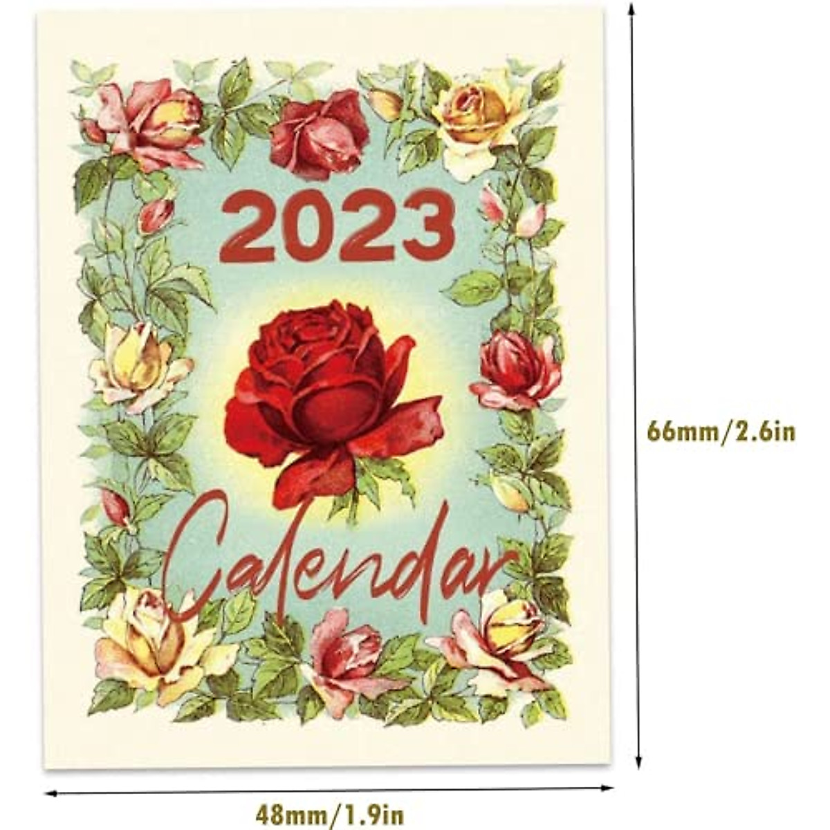 2023-Mini-Tear-Off-Calendar-2023-Calendar-Tear-Off-Tabs,365 Days DIY Journal Mini Tear Off Calendar (The World of Flowers)