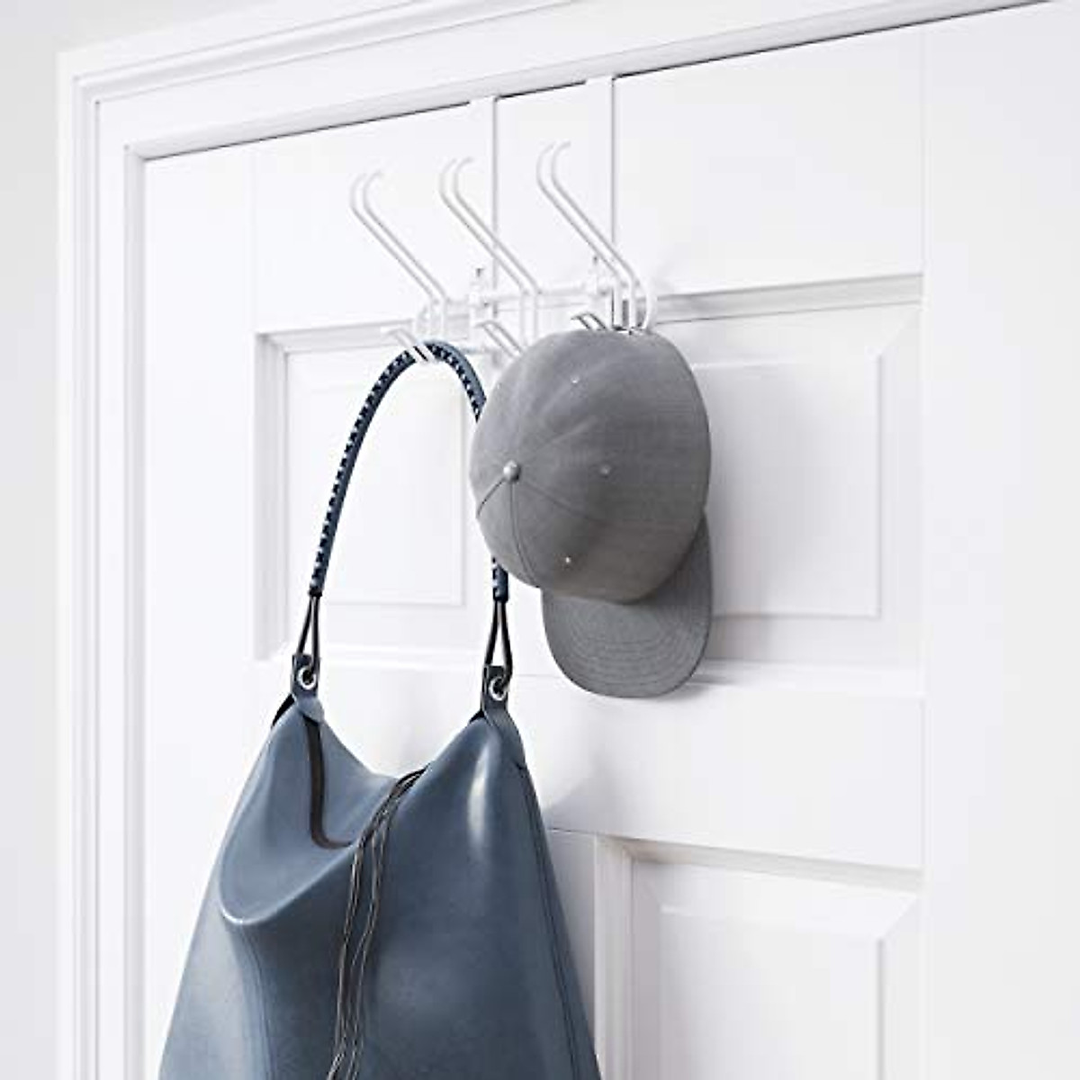 Franklin Brass 3-Hook Wire Over The Door Storage Rack,White