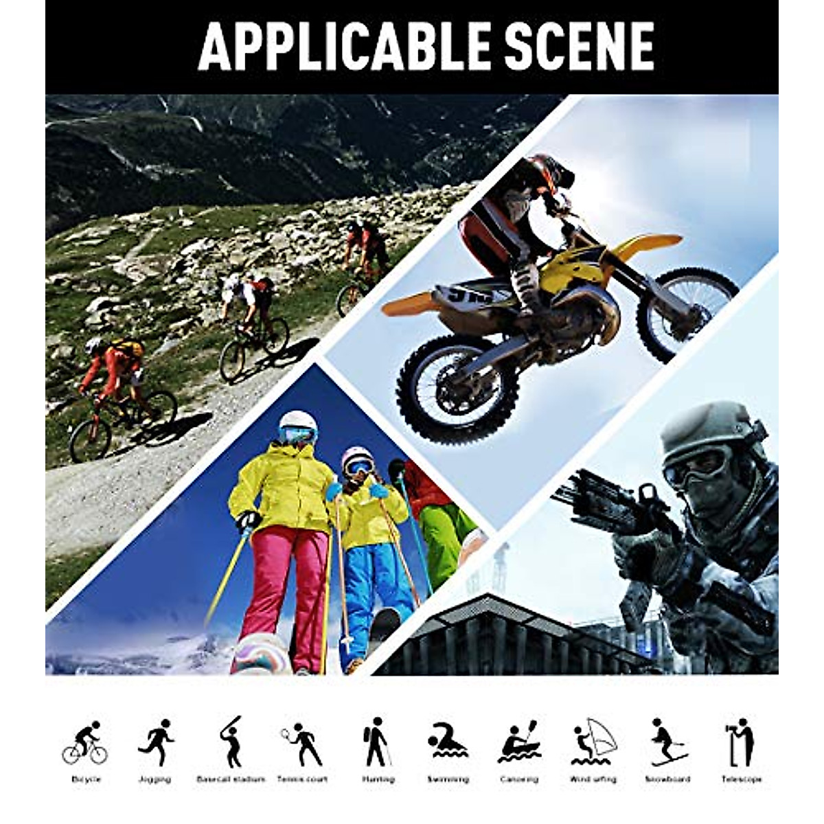 Valleycomfy 4PCS Balaclava Ski Mask Winter Face Mask Men Women UV Protection Hood Windproof Sun Hood Tactical Masks(Black,Grey,Blue)