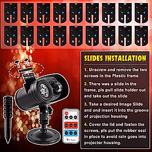 Christmas Nativity Holiday Decorative Projector Lights Waterproof Outdoor Indoor (18 Motion Slides Projector Light W/ Ocean wave 2 in 1)for Party,Yard Landscape