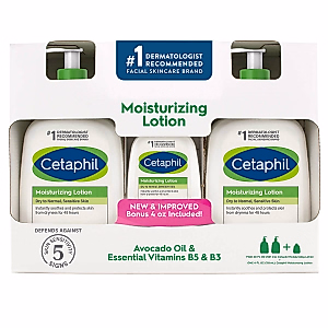 Cetaphil Lotion - 3 Pack - Contains Two 20 Oz Lotions and One 4 Oz Lotion (Great for Travel) - 44 Oz Total