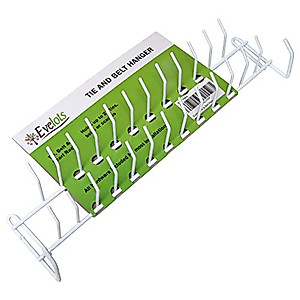 Evelots Closet Wall Mount Hanging Accessory Organizer Racks, Holds Belts, Ties, Scarves, Necklaces, Handbags, 27 Hooks, Holds 20 Lbs