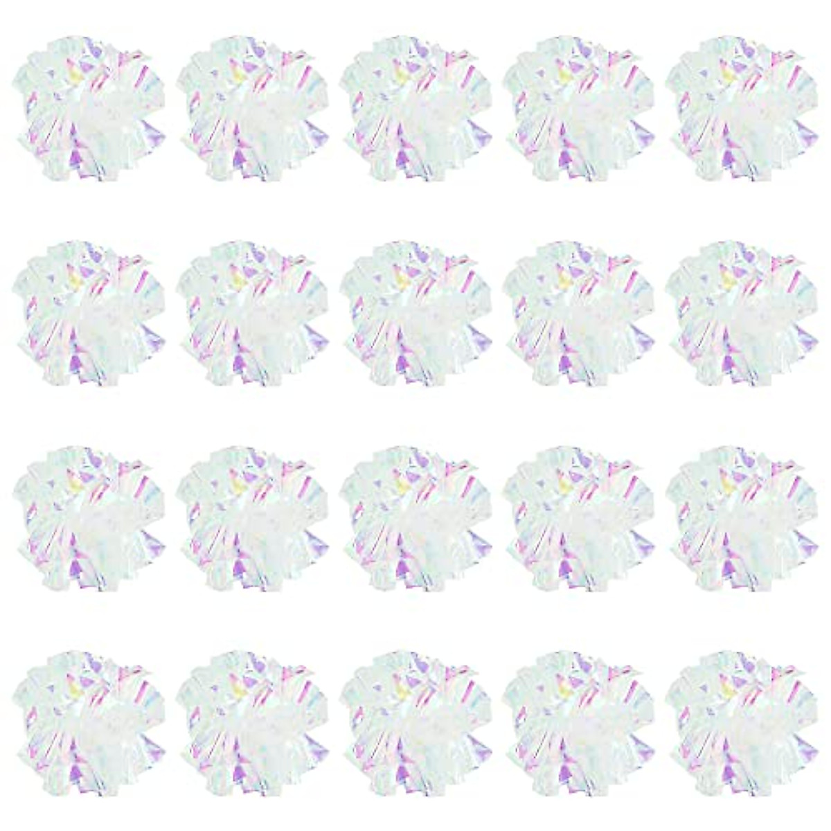 AUEAR, 20 Pack Dye Free Crinkle Balls 2" Mylar Crinkle Balls Sounds Shiny Kitty Glitter Balls for Cats