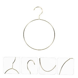 SWOOMEY Ring Tie Rack Metal Organizer Shelf Gold Towel Rack Scarf Hanger Modern Circle Towel Hanger Round Towel Rack Nonslip Steel Tie Rings Belt Shawl Scarf Hanger Round Hanger Wardrobe