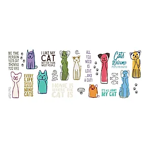 Tervis Cat Sayings Made in USA Double Walled Insulated Tumbler Travel Cup Keeps Drinks Cold & Hot, 16oz Mug, Classic