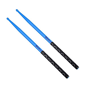 5A Nylon Drumsticks for Drum Set Light Durable Plastic Exercise ANTI-SLIP Handles Drum Sticks for Adults Musical Instrument Percussion Accessories Blue