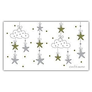 50 Twinkle Twinkle Little Star Diaper Raffle Tickets | Gender Neutral Baby Shower Game