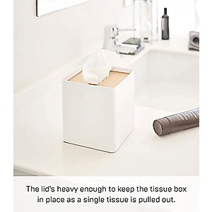 Yamazaki Home Box Cover Steel | Tissue Case, One Size, Ash
