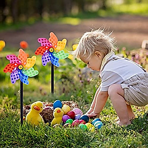 2 Pack Garden Pinwheel Solar Wind Spinner Lights Decorative Solar Stake Light Waterproof LED Yard Windmills Outdoor for Pathway Walkway Party Decor