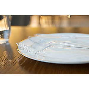 POSATE Heavy Weight Plastic Forks, Clear Disposable, 100 Count