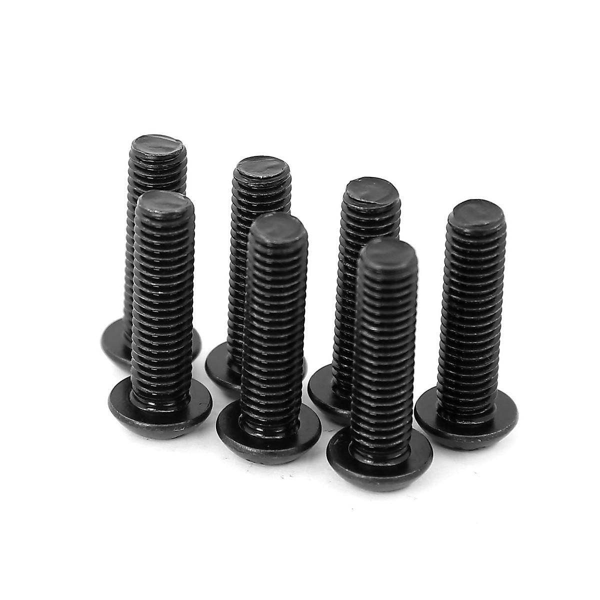 M6-1.0 x 20mm Button Head Socket Cap Screws, 10.9 Grade Alloy Steel, Allen Socket Drive, Black Oxide Finish, Machine Thread, 50 PCS