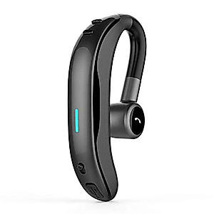 TechCode Wireless Headset with Mic, Bluetooth in-Ear Headphone w/ 180°Adjustable Earhook Business Handsfree Mic Earbud Sweatproof Sport Earpiece Stereo Earphone for iPhone XR/X/8/7,Galaxy S10/S9/S8