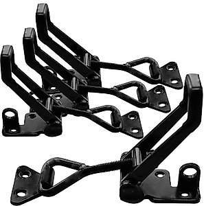 Generic 4Pack Heavy Duty Toggle Clamp Latch,4003 Style 1320lbs Capacity Pull Clamp Black Adjustable Quick Release Hasp Clamps for Smoker Cabinet Boxes Case Trunk Jig,Metal Toggle Latch Catch Set