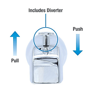 DANCO Bathroom Tub Spout with Front Pull Up Diverter, Chrome Finish, 1-Pack (88052)