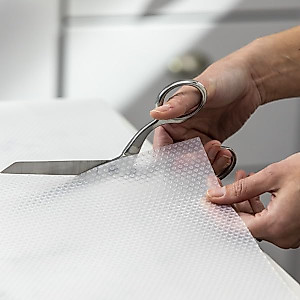 Duck 285778 Clear Classic EasyLiner Shelf Liner, 20 in x 24 ft, 2 Rolls, White, 79 sq