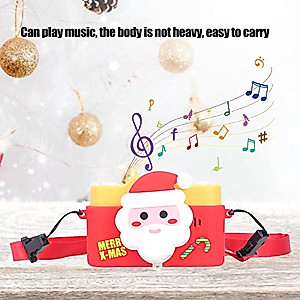 Camera Cartoon Santa Claus Video Dual Camera USB Rechargeable Music Camera for Children and Toddlers Boys and Girls