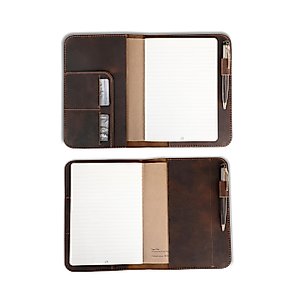 The Antiq Leather Journal Cover, A5 Diary Cover, Planner Cover- Brown 5.75x8.25