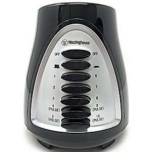 Westinghouse 220 Volts Blender WKBE1008BA -1.5L -10 Speed - Pulse Rotation - Stainless Steel Blade With Glass Jar 220-240 Volts (Not For USE IN USA)