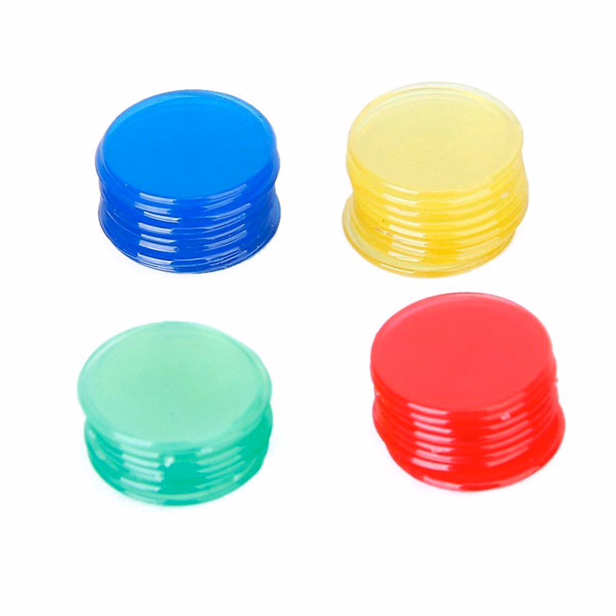 STOBOK Bingo Transparent Counters Bingo Counting Chips Markers Bingo Supplies Size 40Pcs (Light Green)