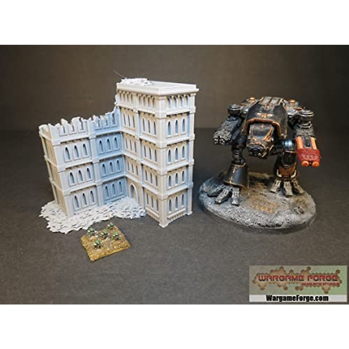 Gothic Ruined Building 16 6mm/8mm Tabletop Terrain Compatible with Epic, Adeptus Titanicus, Hex Maps