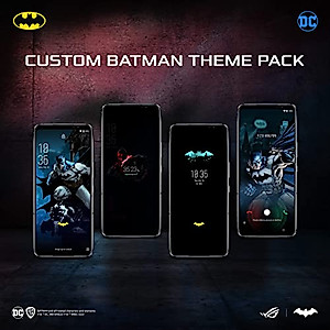 ASUS ROG Phone 6 Batman Edition Cell Phone, 6.78” FHD+ 2448x1080 165Hz, 6000mAh Battery, 50MP/13MP/5MP Triple Camera, 12MP Front, 12GB RAM, 256GB Storage, 5G LTE Unlocked Dual SIM, AI2201-12G256G-BM