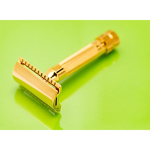 Merkur Classic 2-Piece Double Edge Safety Razor Gold Plated, 1 Count