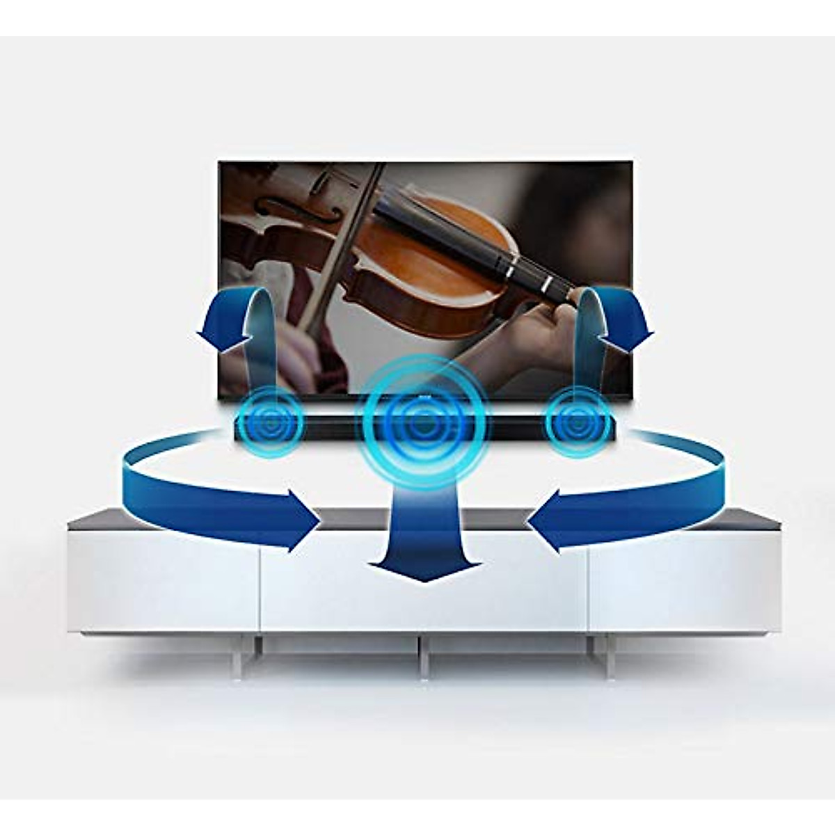 Samsung 2.1 Channel 290 Watt Soundbar with Wireless Subwoofer, Bluetooth, HDMI, USB, Optical Audio - HW-HM45C - FREE HDMI CABLE