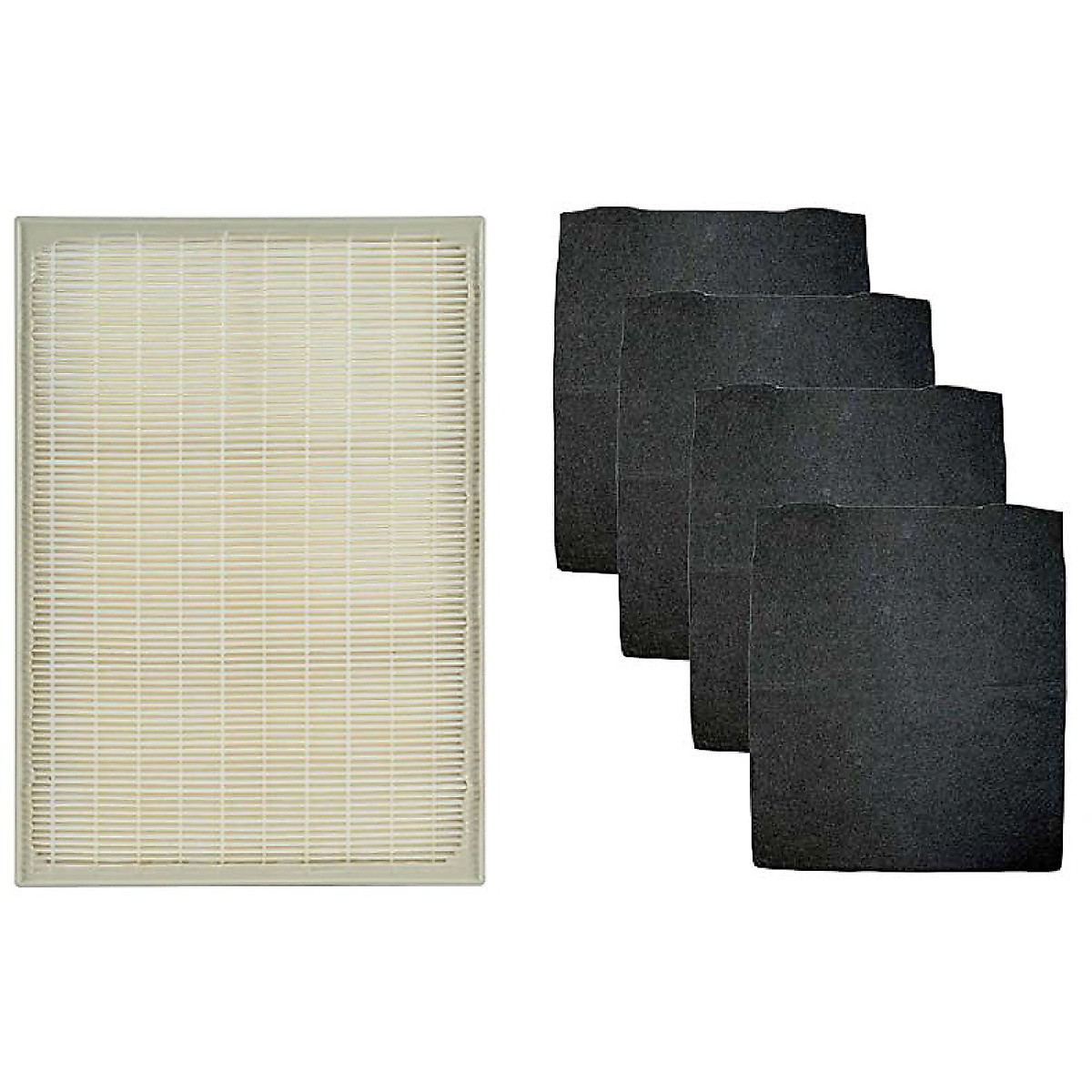 Nispira True HEPA Filter (Small) with 4 Pre-Carbon Filters Compatible with Whirlpool Whispure Air Purifier Models AP150, AP250, AP25030K, APR25530L, APR25130L; Compared to Part # 1183051 1183051K