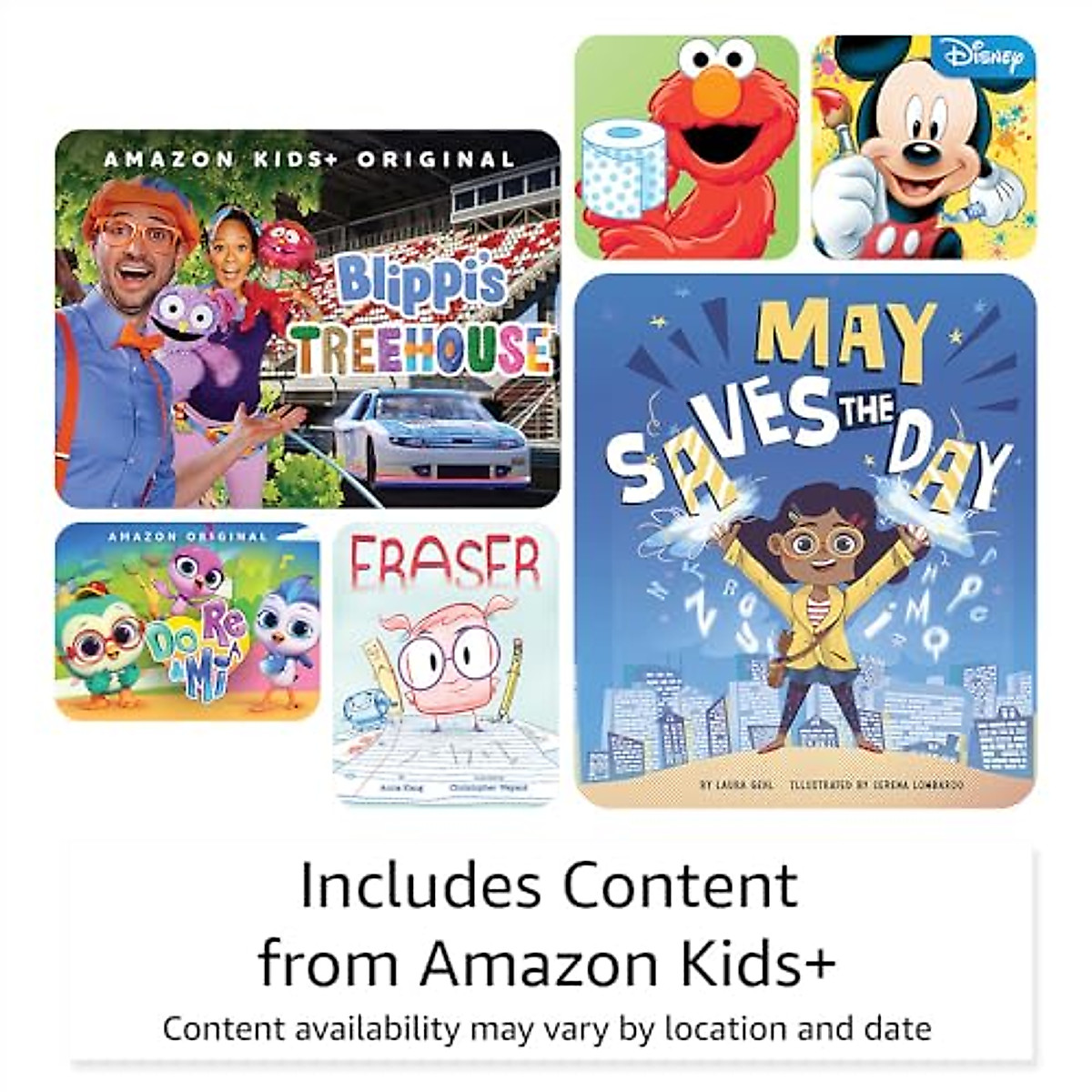 Amazon Fire 7 Kids tablet, ages 3-7. Top-selling 7" kids tablet on Amazon - 2022 | ad-free content with parental controls included, 10-hr battery, 16 GB, Blue