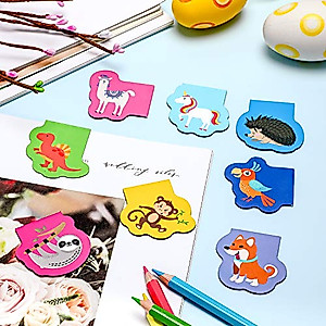 60 Pieces Cute Animal Magnetic Bookmarks Magnet Page Markers Cartoon Page Clips Bookmark for Student Office Reading Stationery Rewards Supplies