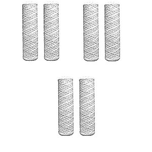 CFS – 6 Pack String Wound Sediment Water Filter Cartridges Compatible with WHKF-WHSW Models – Remove Bad Taste & Odor – Whole House Replacement Water Filter Cartridge, 5 Micron - White